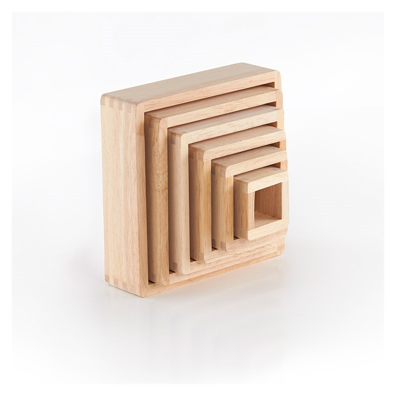 Rainbow Pyramids, akrilüveges fatömbök, Guidecraft – Kreatoys.hu